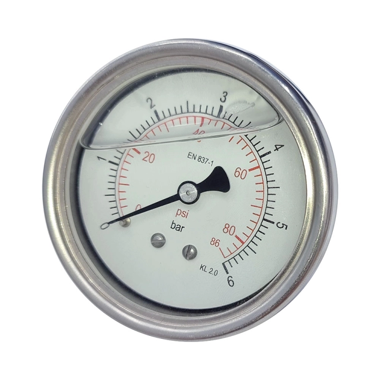 Manometru inox 5405 cu glicerină 0-6 bar D63mm axial - preț excelent